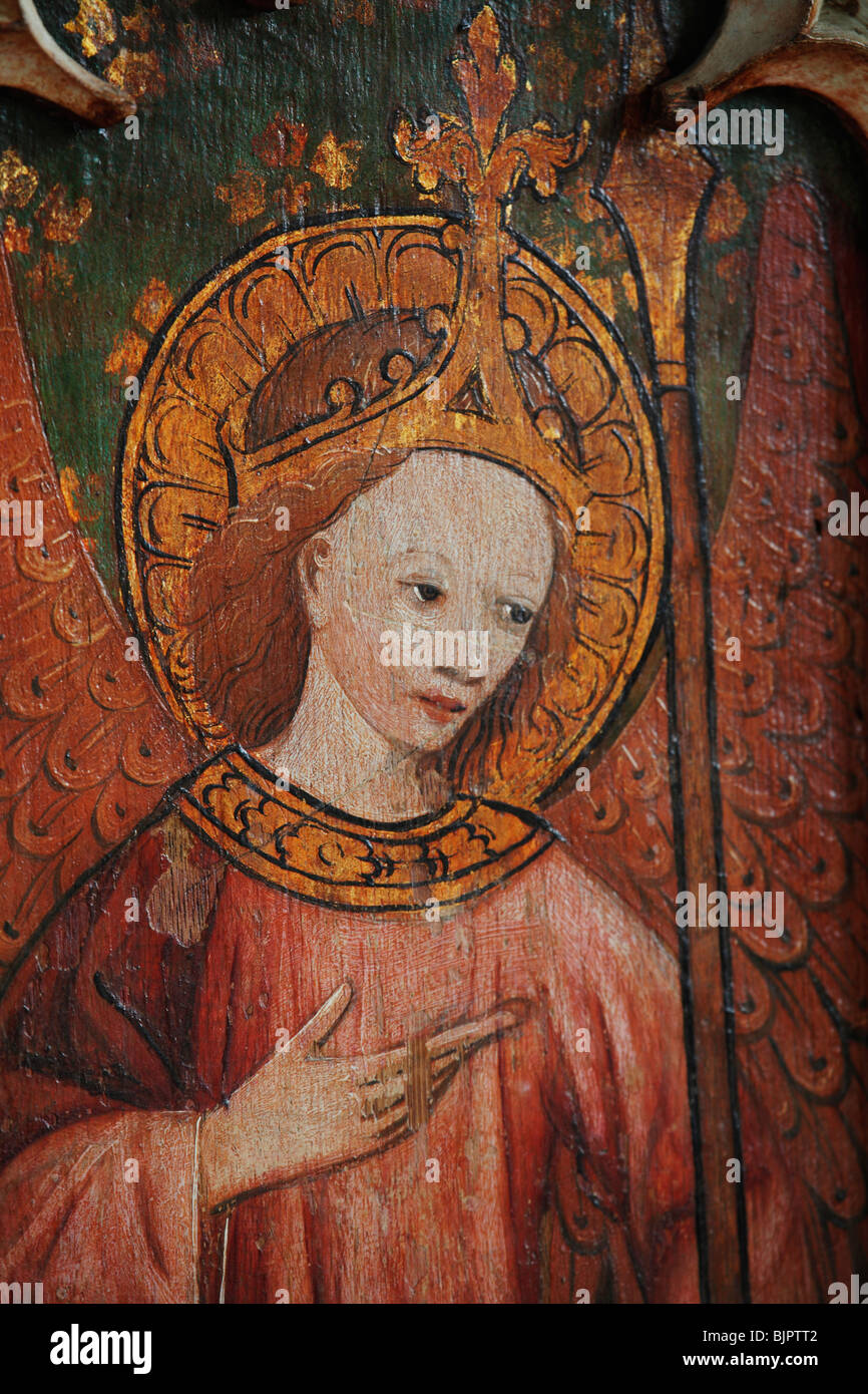 Painted Rood Screen depicting Orders and Hierarchies of Angels, St ...