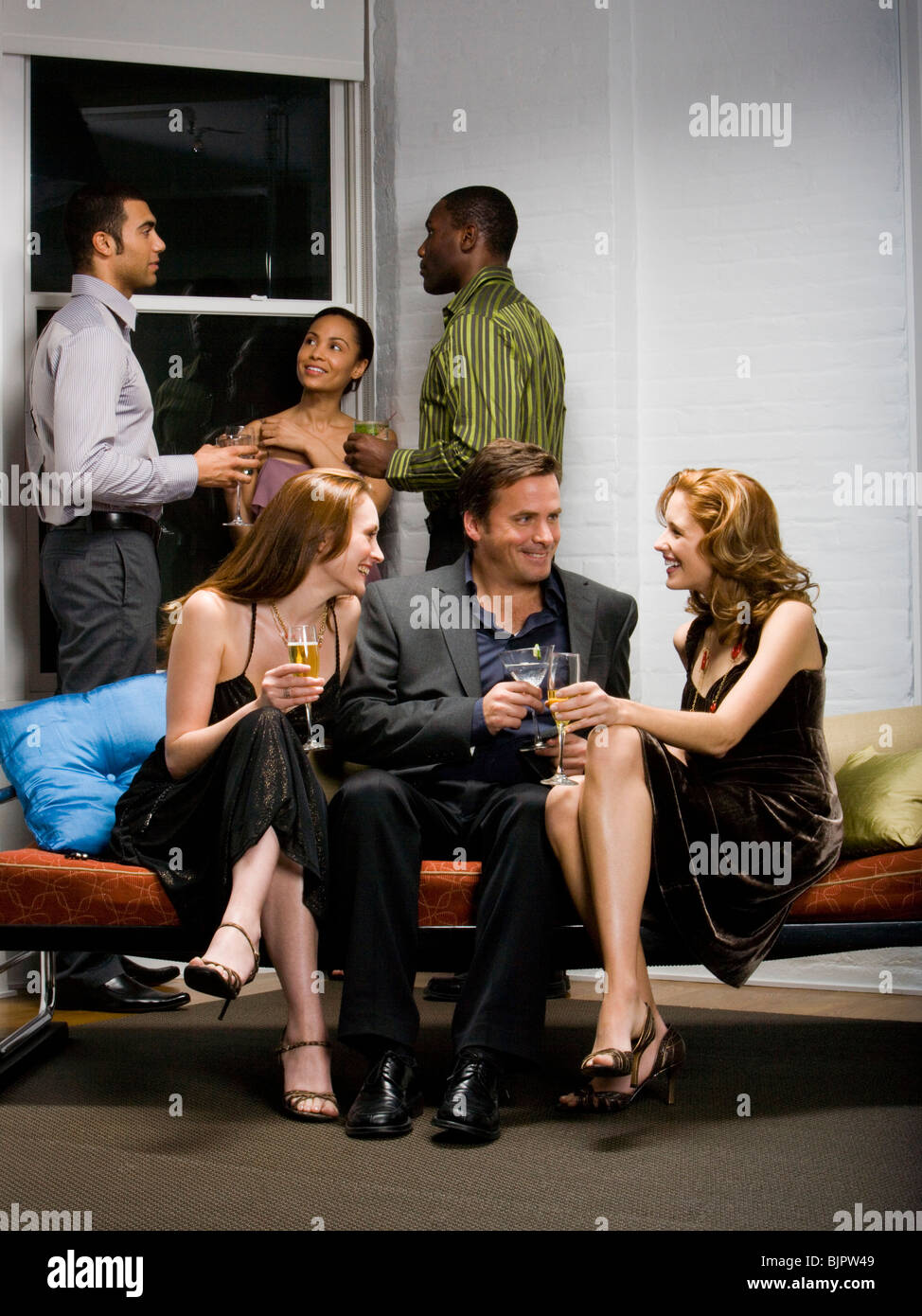 Toasting party goers hi-res stock photography and images - Alamy