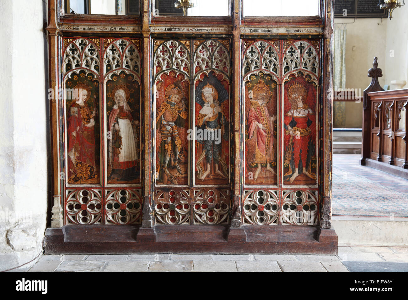 Rood Screen depicting Saints and Orders and Hierarchies of Angels, St ...