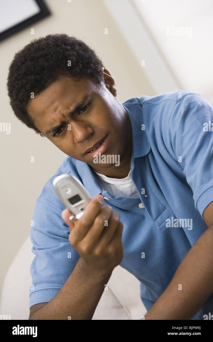 Man with cell phone Stock Photo - Alamy