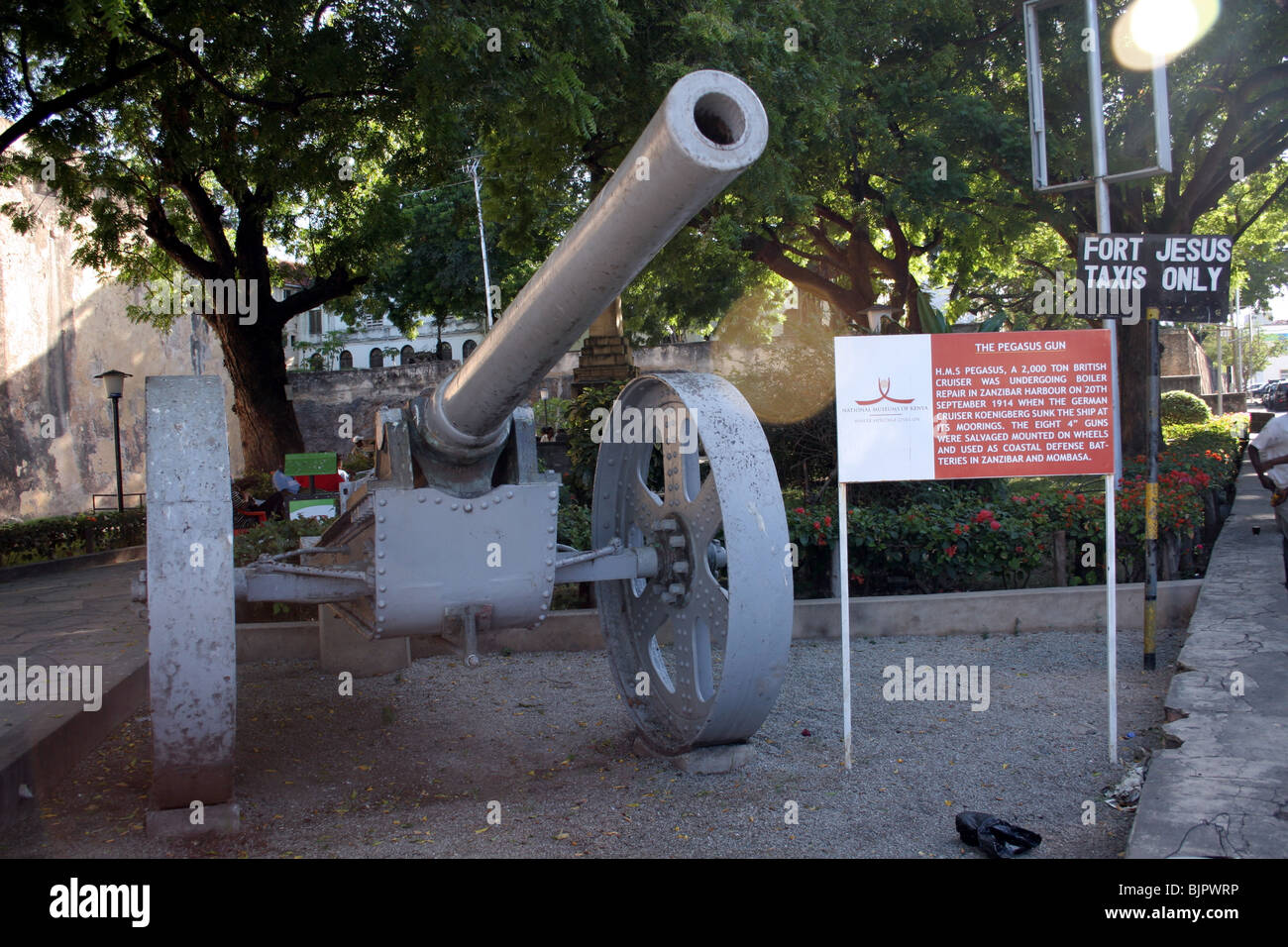 Ancient cannons outside fort Jesus Mombasa Stock Photo - Alamy