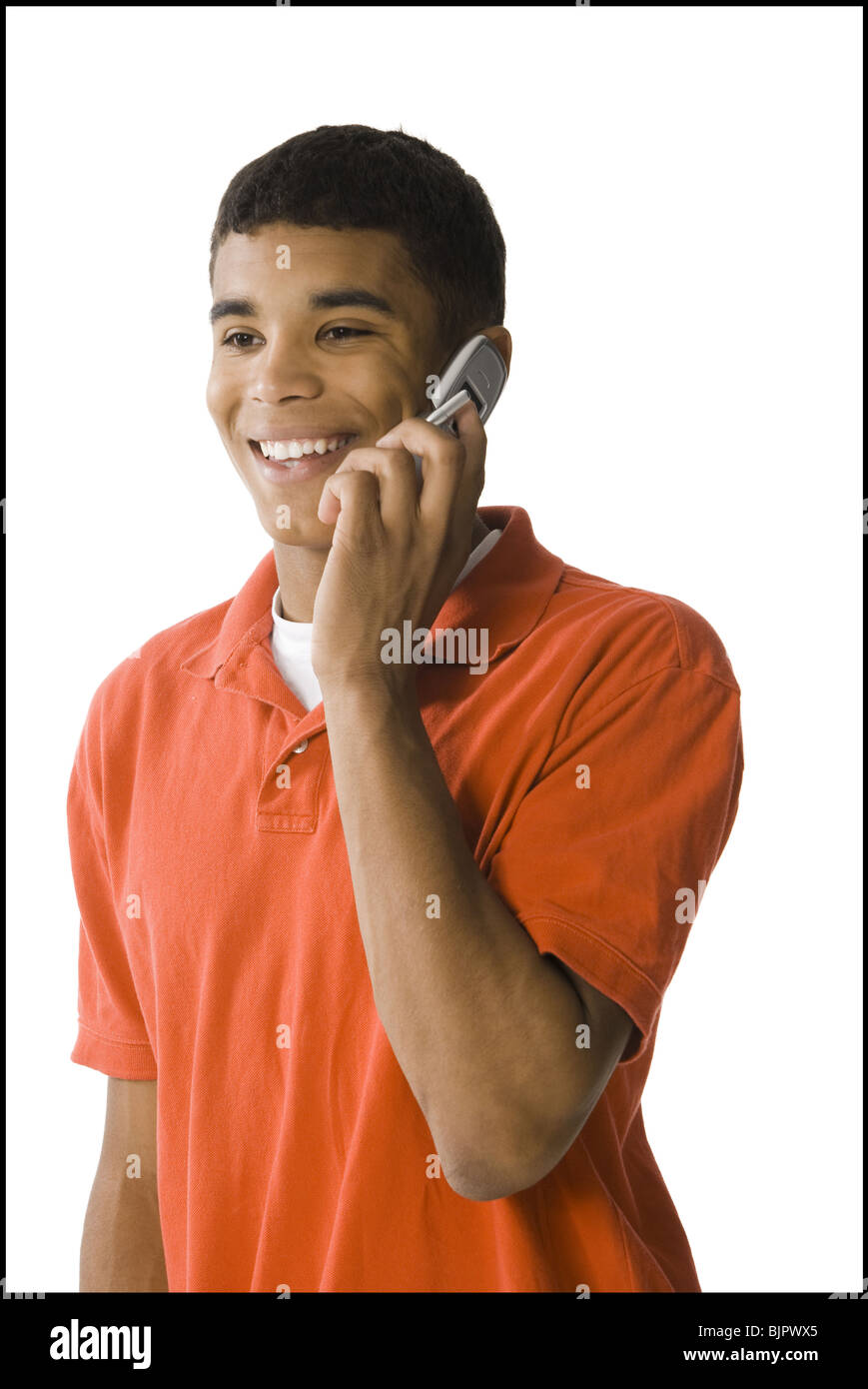 Man on cell phone Stock Photo - Alamy