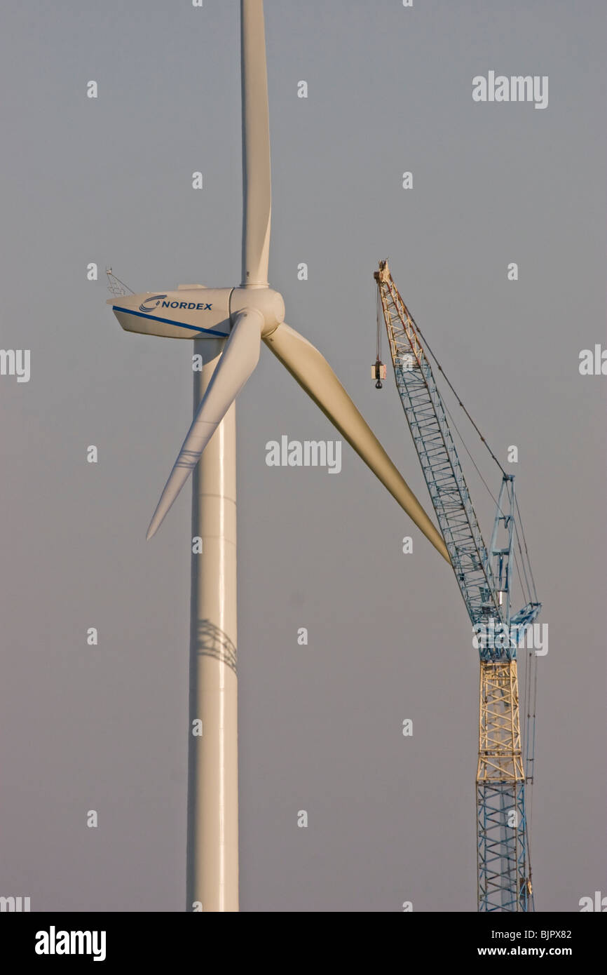 installation of a wind power station Stock Photo - Alamy