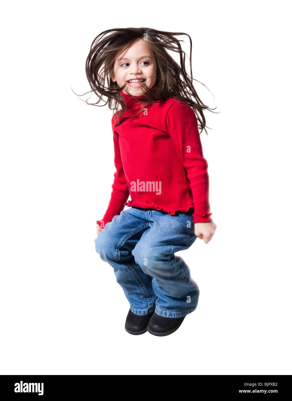 Girl in movement Cut Out Stock Images & Pictures - Alamy