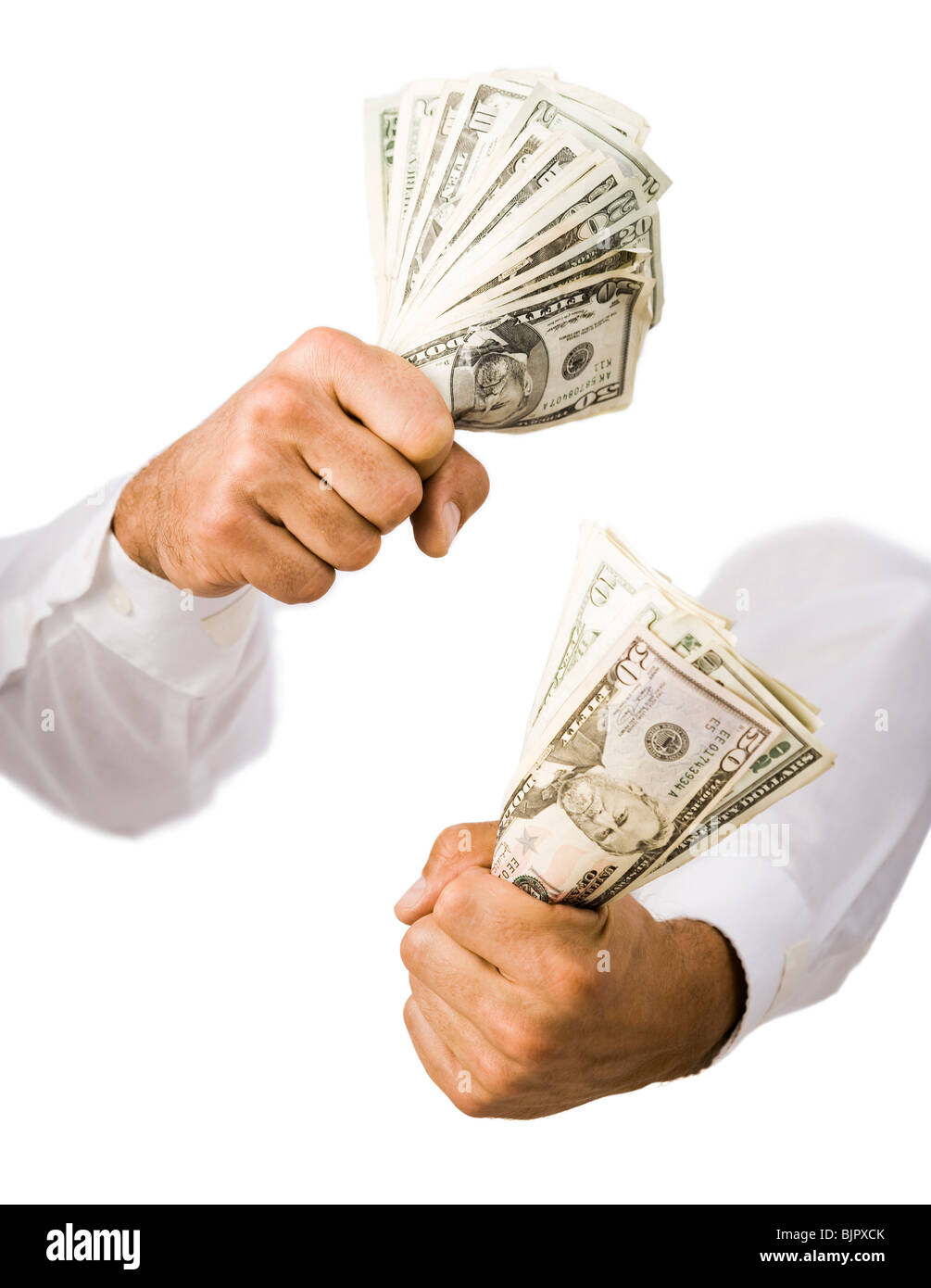Hand clutching money hi-res stock photography and images - Alamy