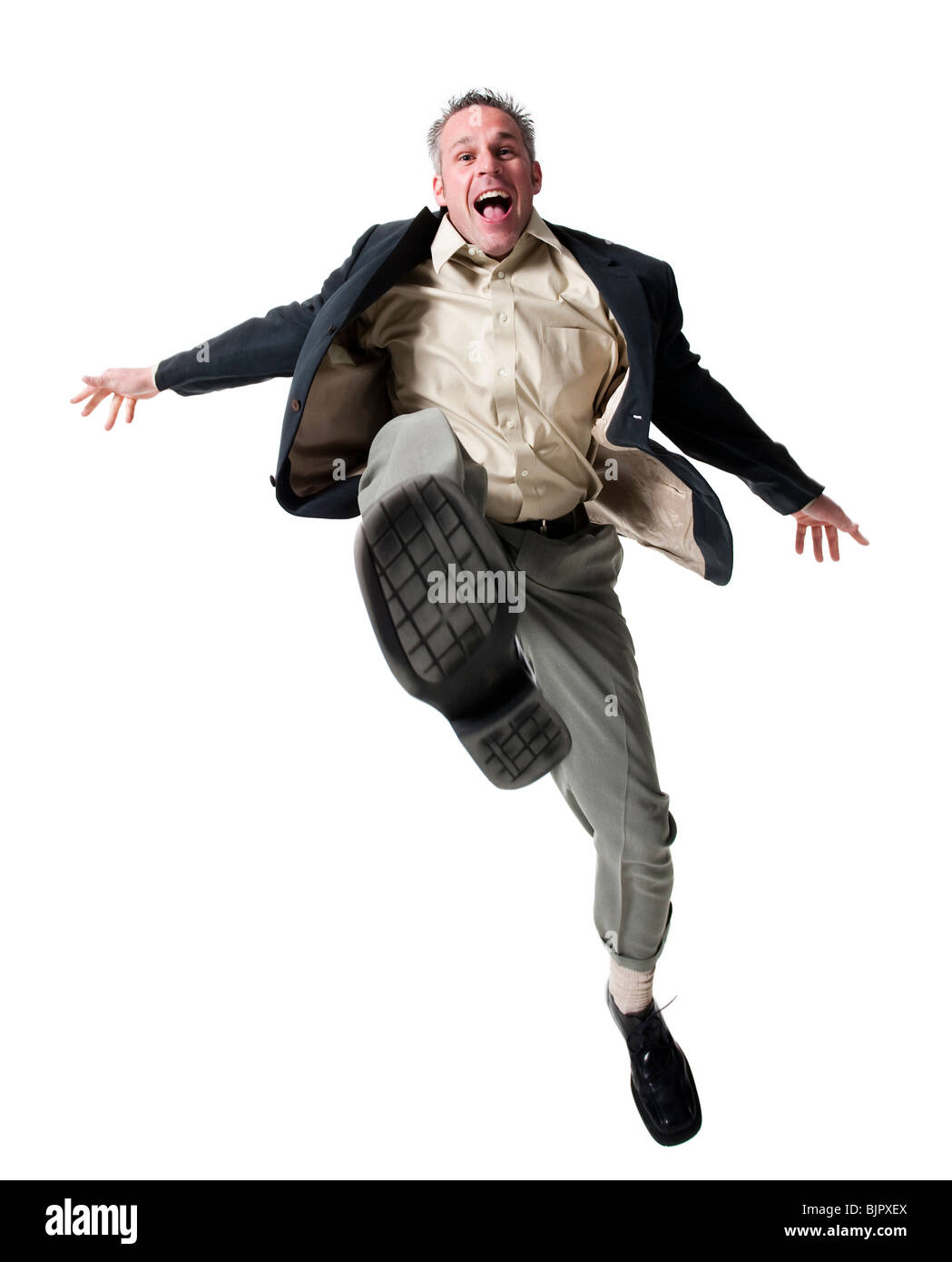 Business man kick hi-res stock photography and images - Alamy