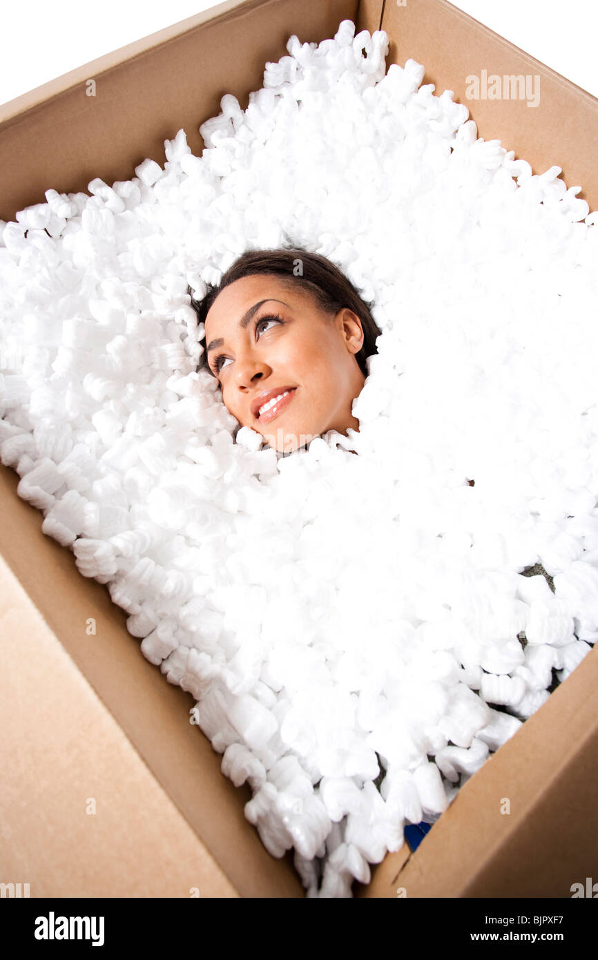 Woman packaged package cardboard hi-res stock photography and images ...