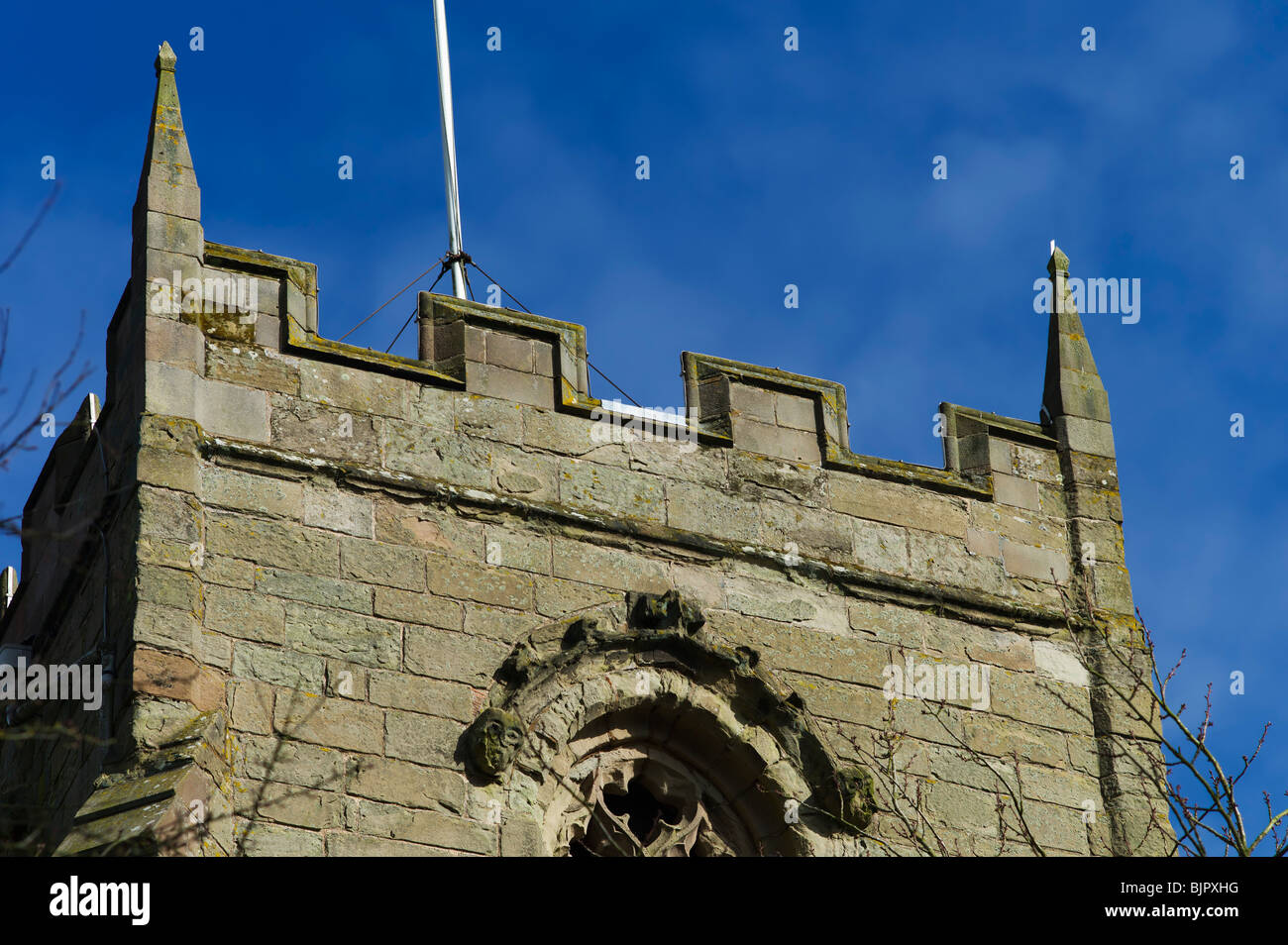 church steeple tower religion anglican Stock Photo - Alamy