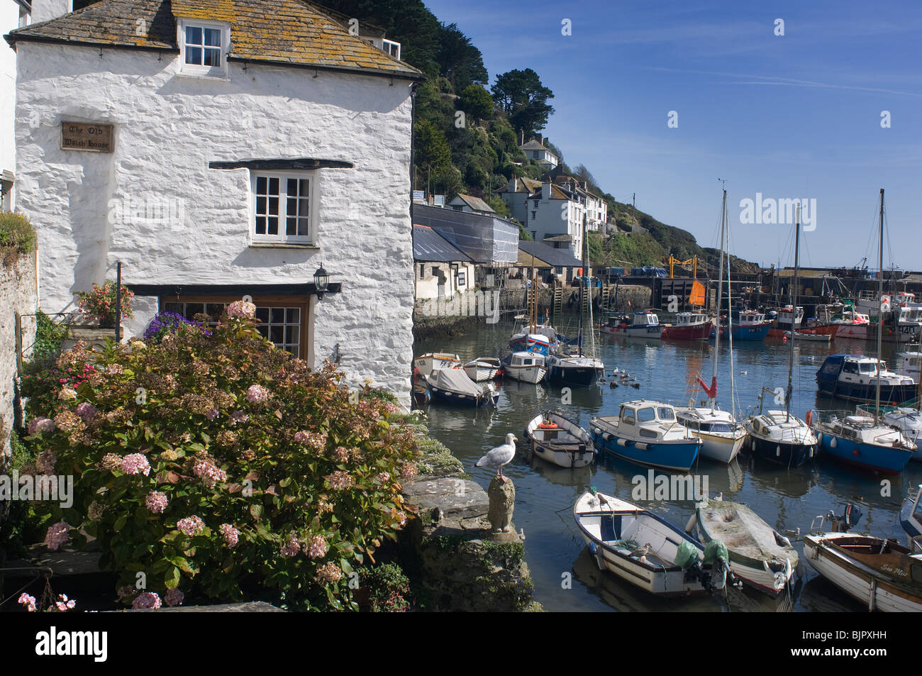 Harbor of polperro hi-res stock photography and images - Alamy