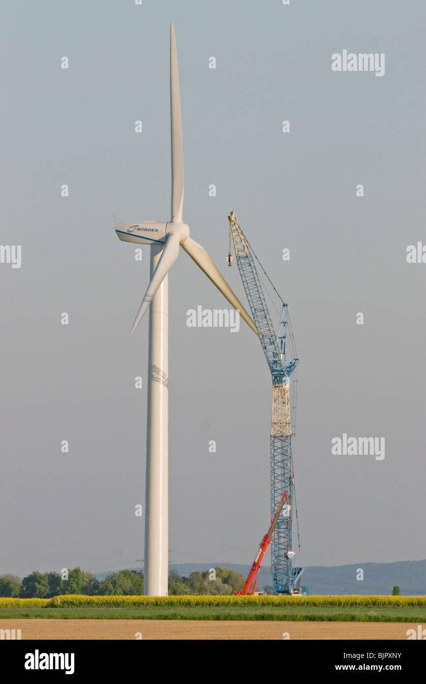 installation of a wind power station Stock Photo - Alamy