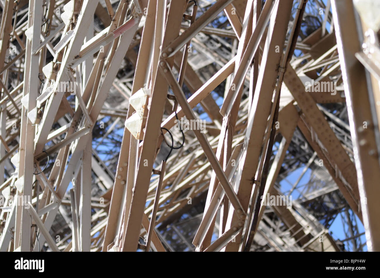 Detail steel structure eiffel tower hi-res stock photography and images ...