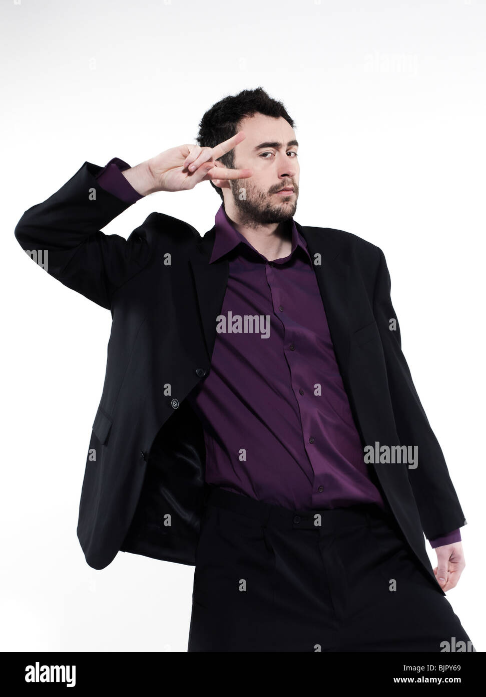 strange man attitude man on isolated white background Stock Photo - Alamy
