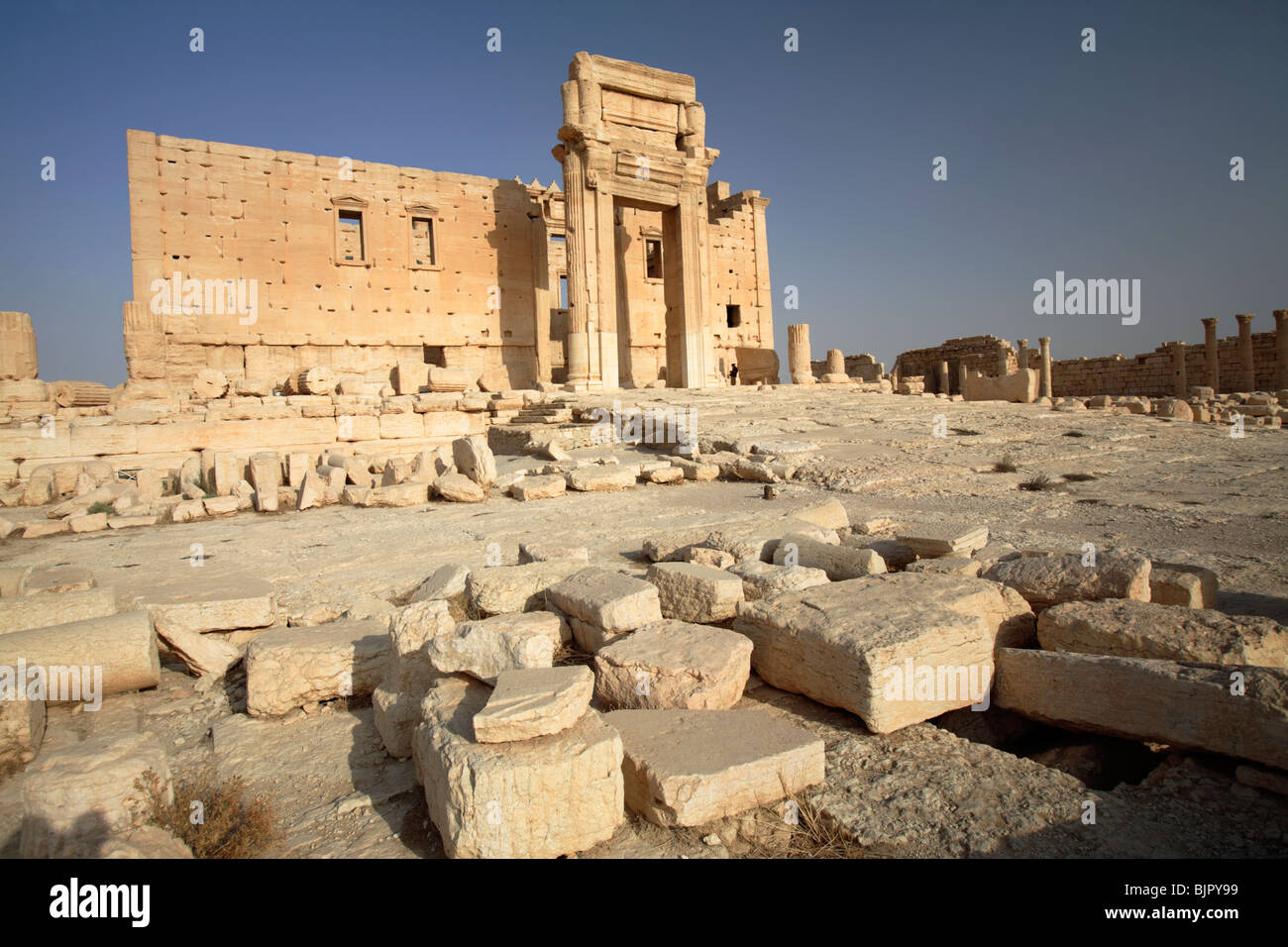 Temple of Bel in the ancient site of Palmyra, Syria Stock Photo - Alamy