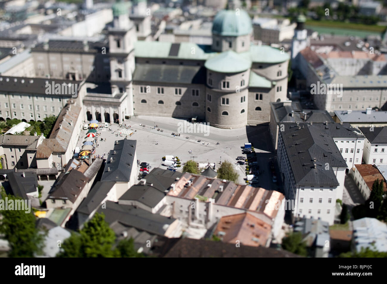 Model town from above Stock Photo - Alamy