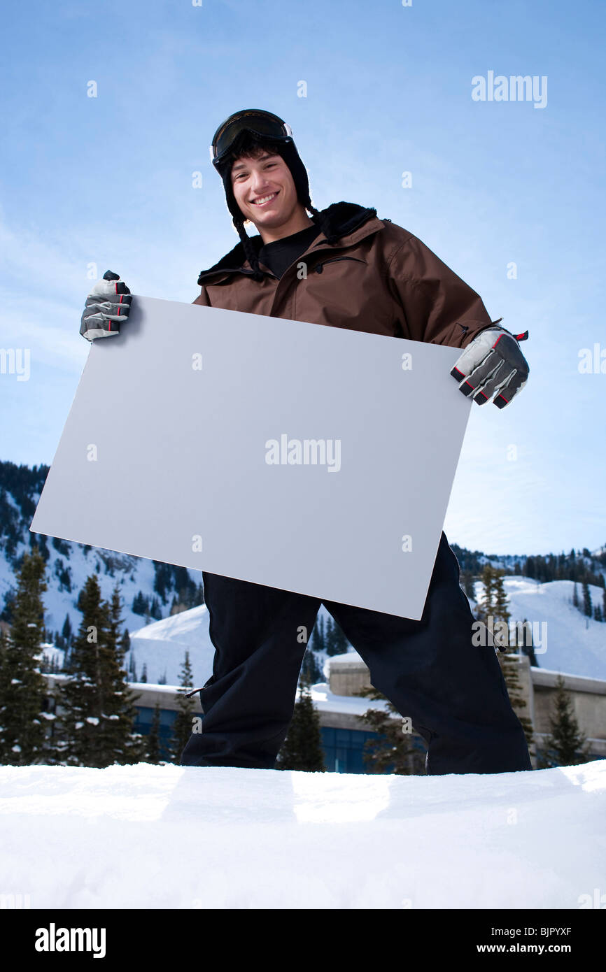 Male in snow blank hi-res stock photography and images - Alamy