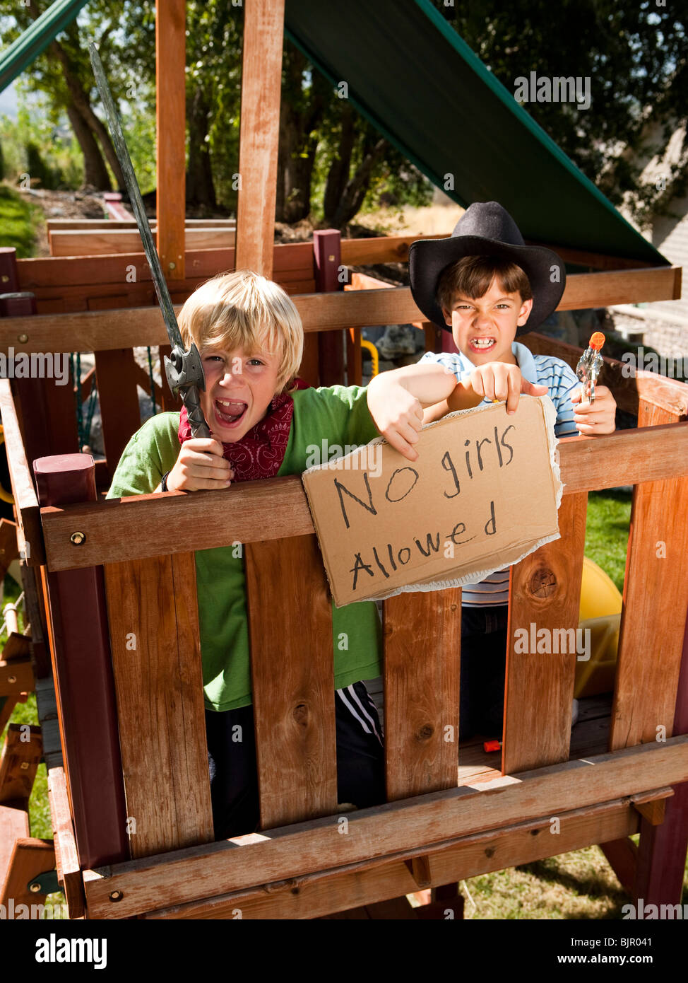 No boys allowed sign hi-res stock photography and images - Alamy