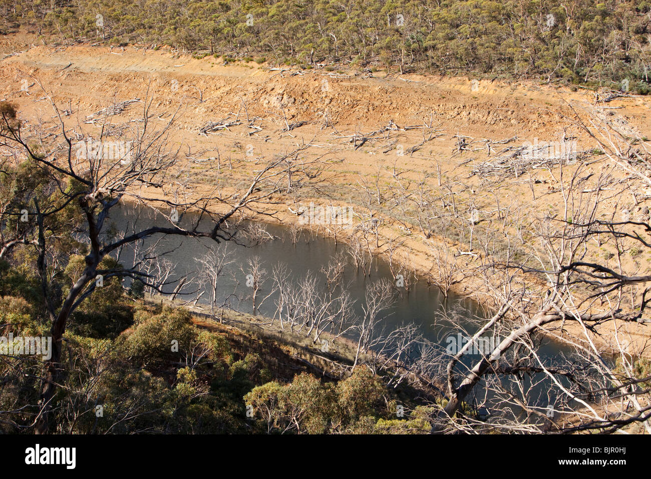 Lake Eucumbene in New South Wales at a low level due to the continued ...