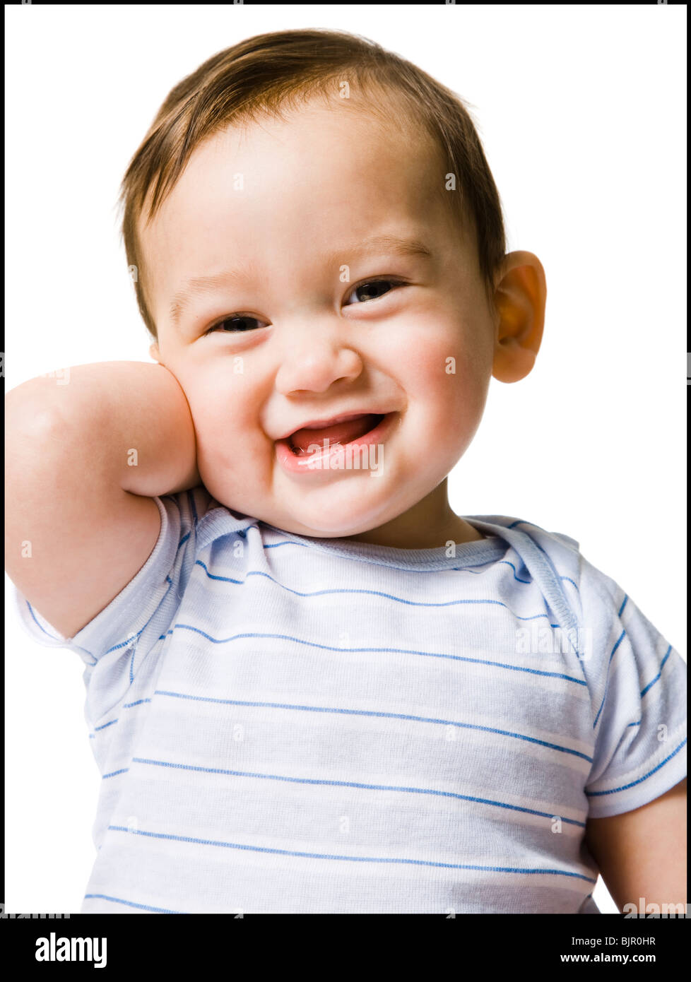 Baby boy smiling Stock Photo - Alamy