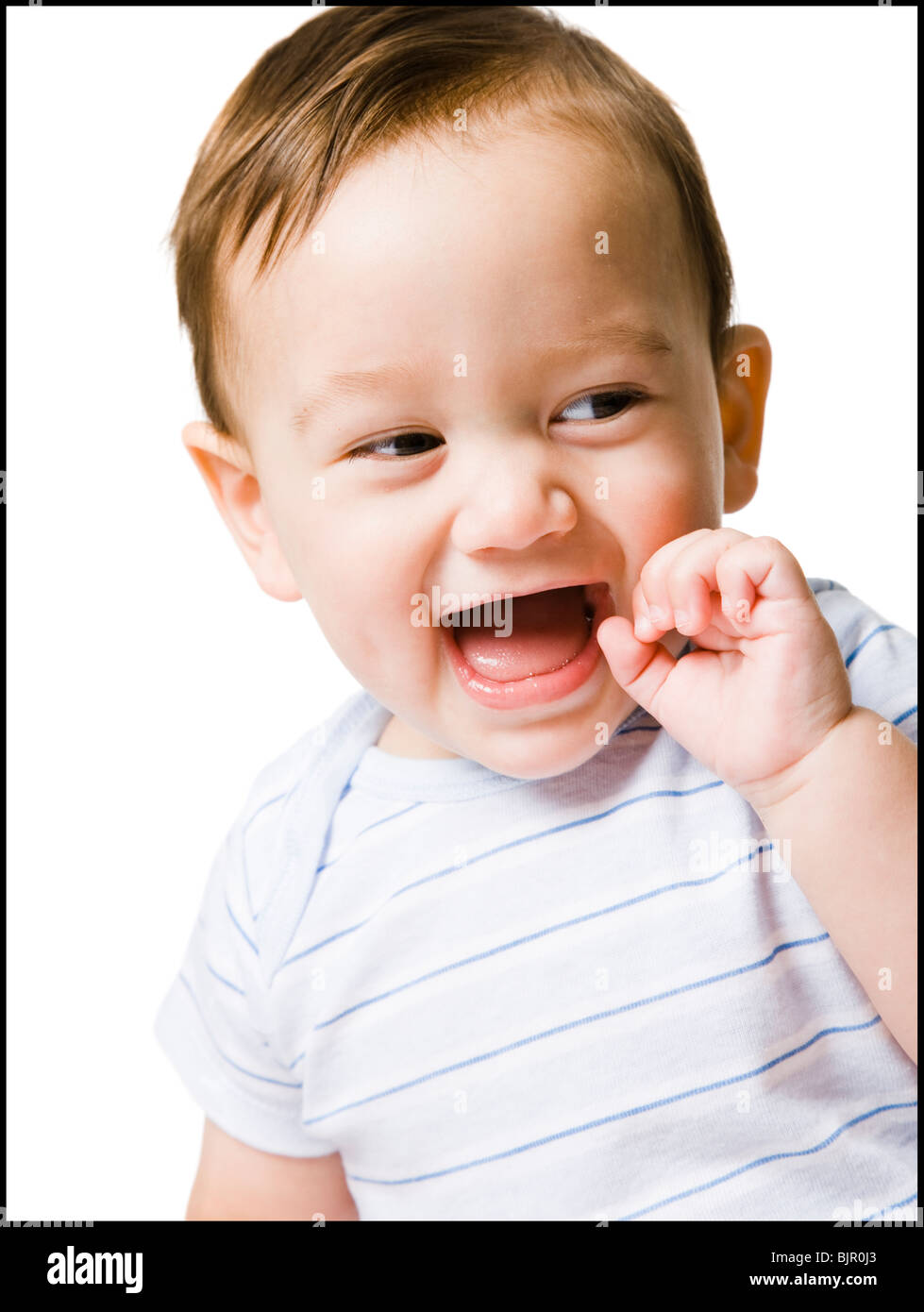 Baby boy smiling Stock Photo - Alamy
