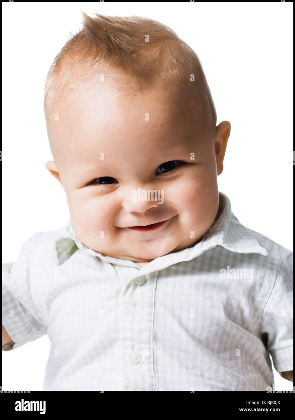 Baby boy smiling Stock Photo - Alamy