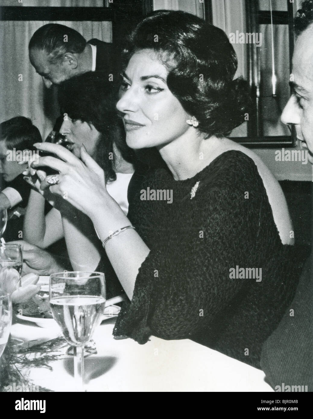 MARIA CALLAS - American-Greek operatic singer in 1961 at the Savini ...