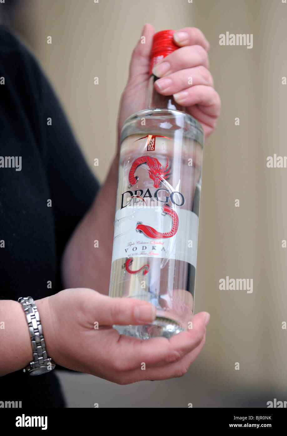 A bottle of fake Drago vodka Stock Photo - Alamy