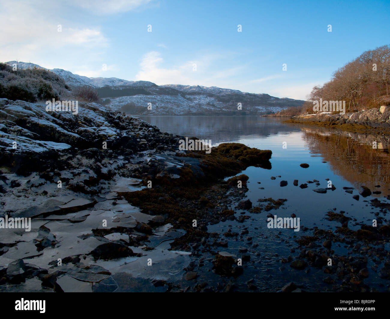 Loch Sunart in winter, Scottish highlands Stock Photo - Alamy
