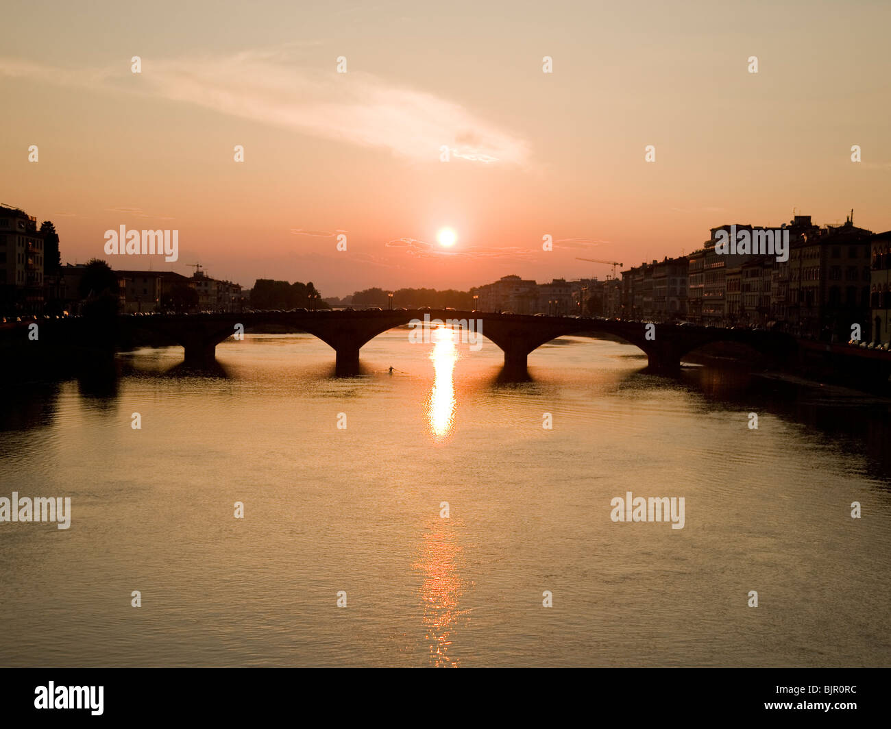 Sunset Florence Italy Stock Photo - Alamy