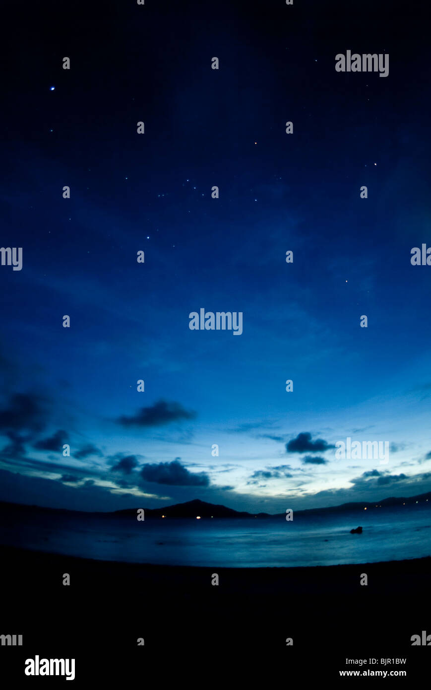 Stars in sky over sea Stock Photo - Alamy