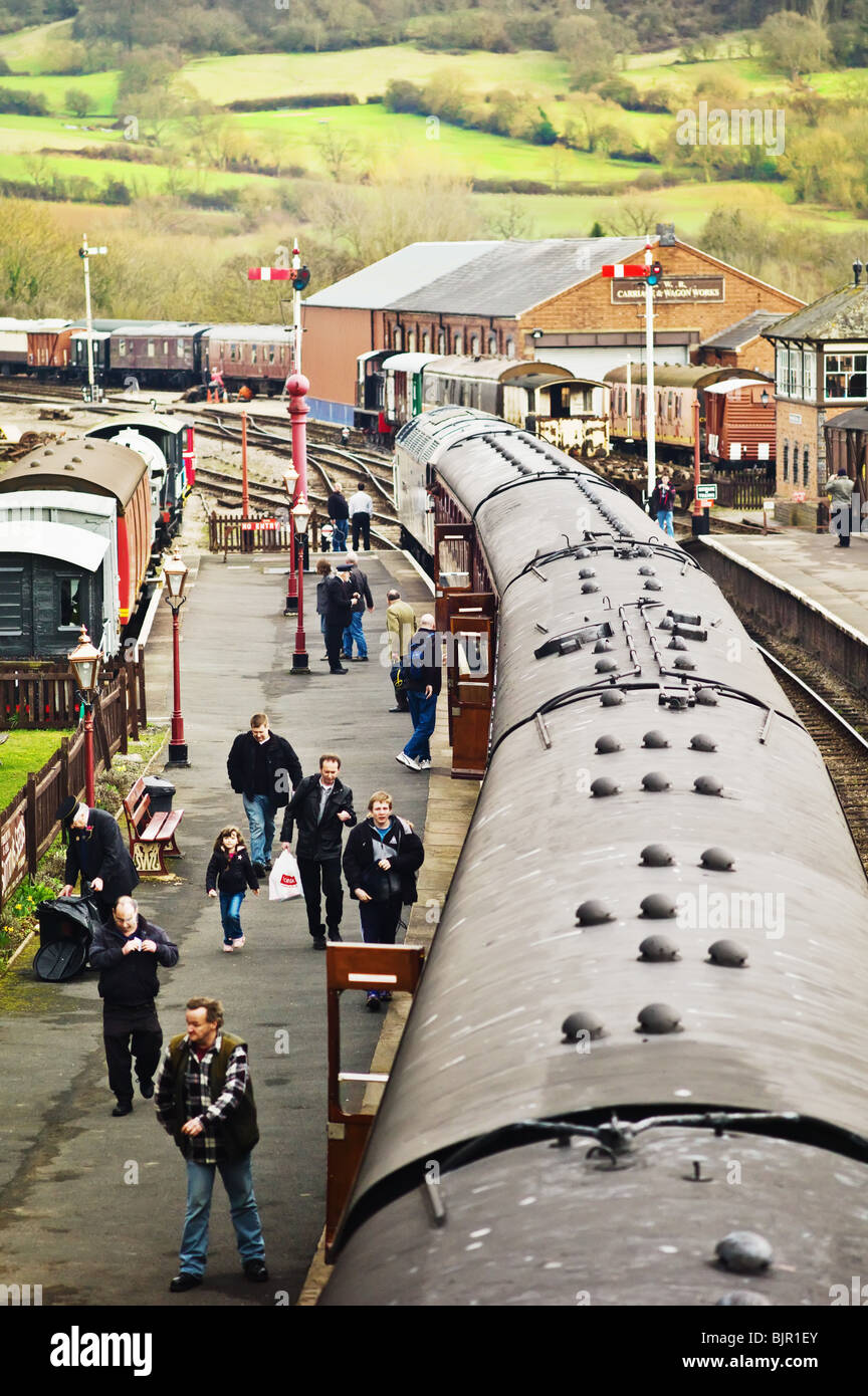 A station on a railway line in the countryside Stock Photo - Alamy