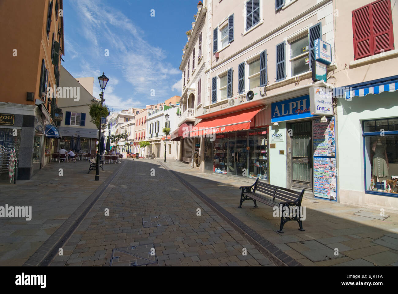 main street, Gibraltar Stock Photo - Alamy