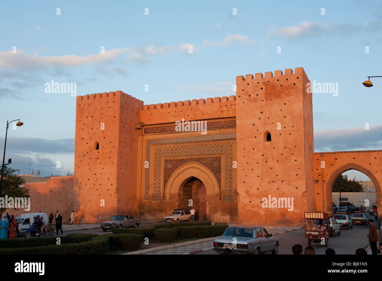 This is an image of the Bab el-Khemis Gate in Meknes, Morocco Stock ...