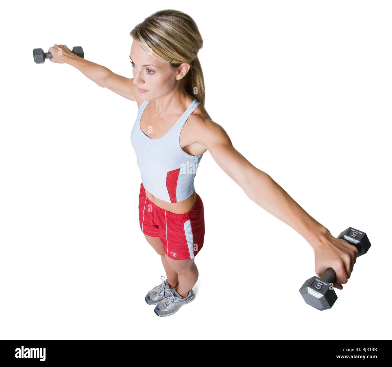 Break fitness portrait woman Cut Out Stock Images & Pictures - Alamy