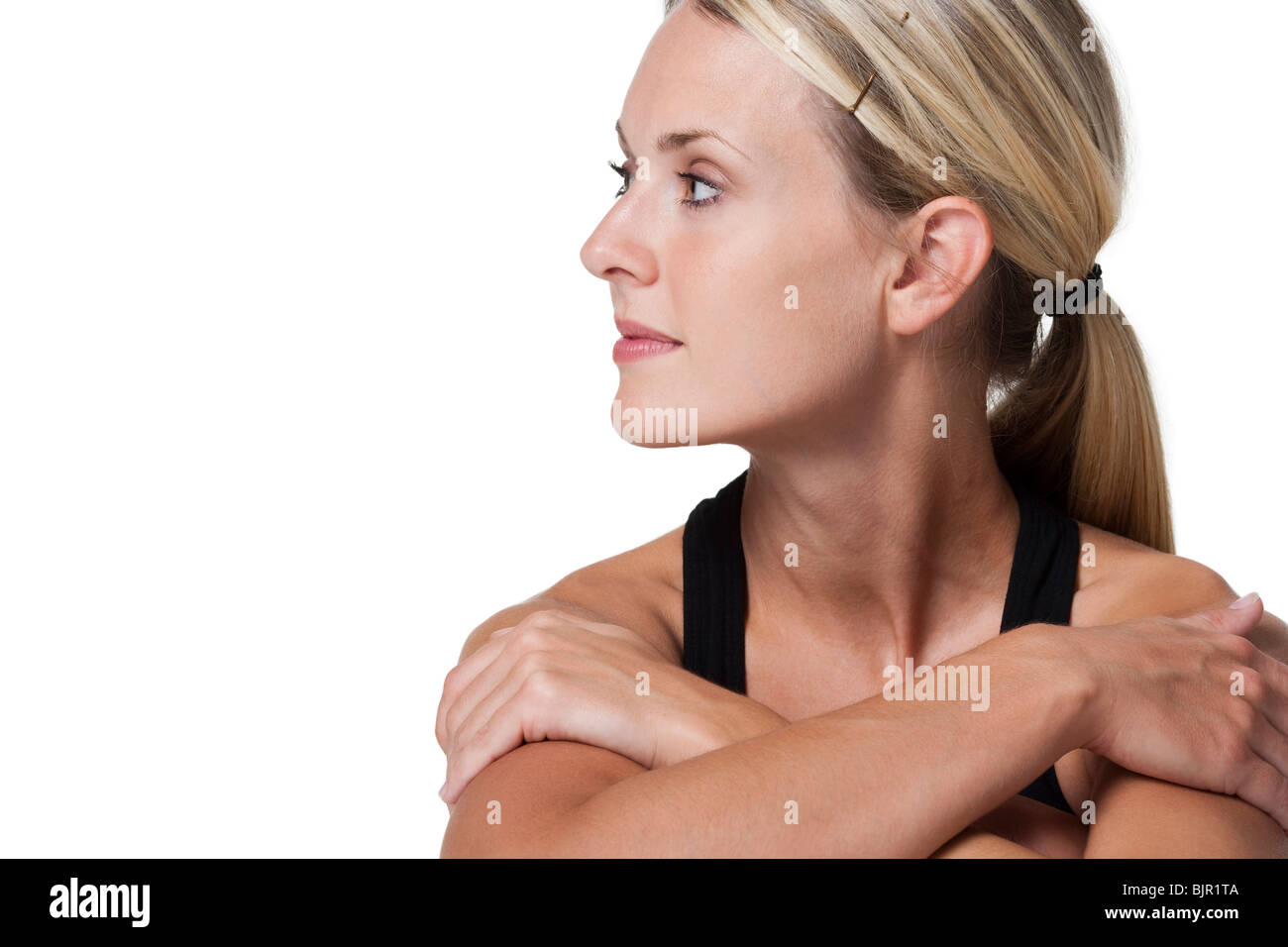 Woman's side profile Stock Photo - Alamy