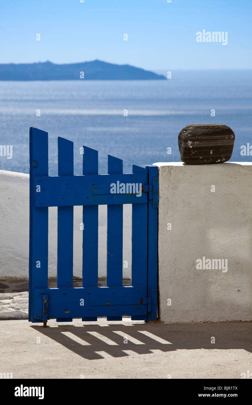 House gate in Santorini,Greece Stock Photo - Alamy