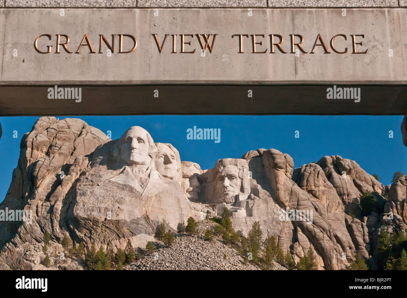 Mount Rushmore National Memorial from Grand View Terrace, South Dakota ...