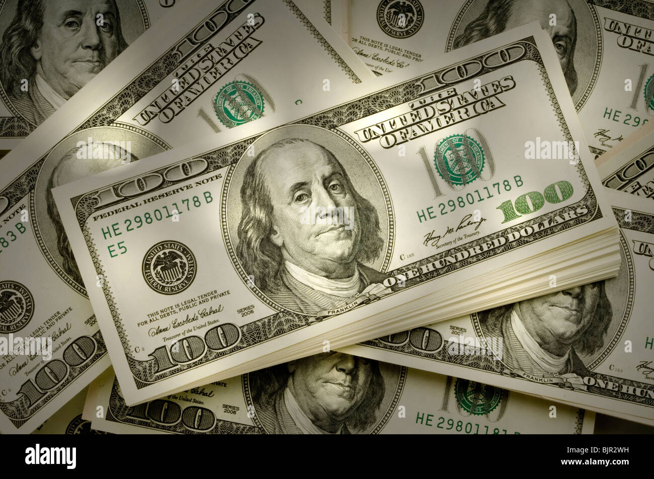 stacks of America money Stock Photo - Alamy