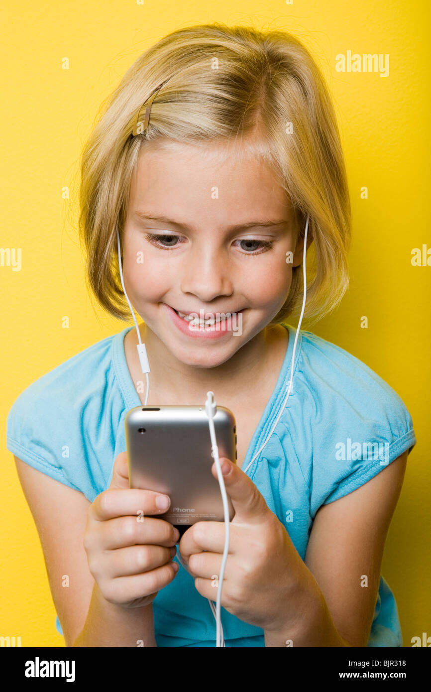 girl with an iPhone Stock Photo - Alamy