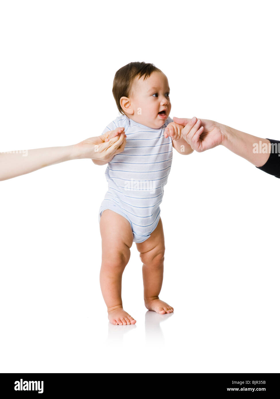 baby boy learning to walk Stock Photo - Alamy