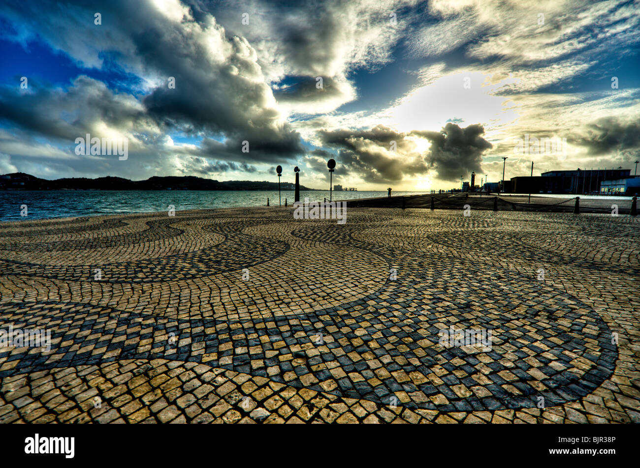 This an image of a promenade in Lisbon, Portugal Stock Photo - Alamy