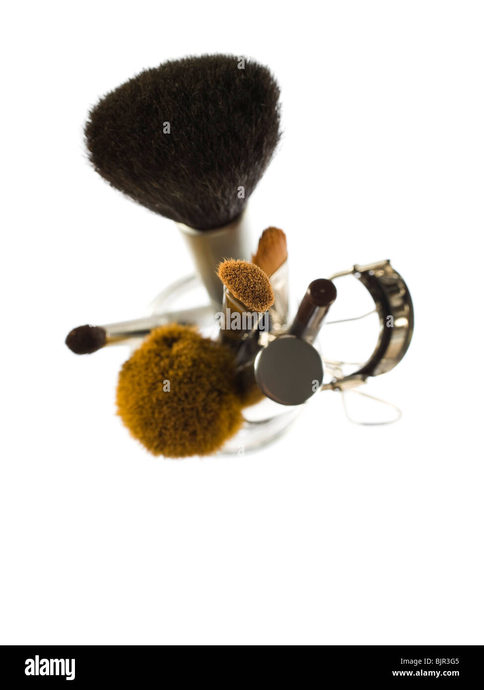 Assorted makeup brushes and cosmetics instruments Stock Photo - Alamy