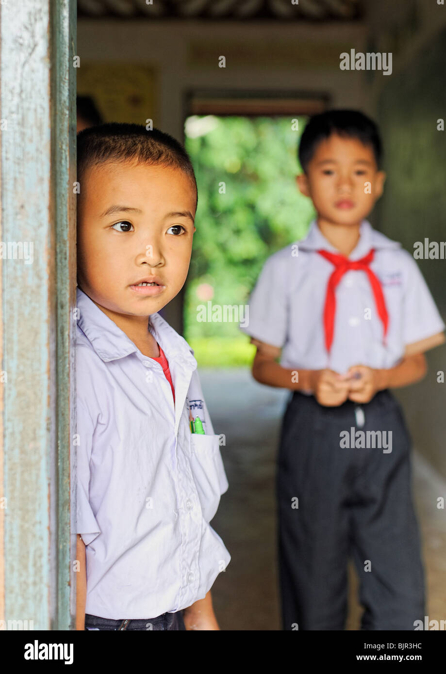 Lao School Children Stock Photo - Alamy