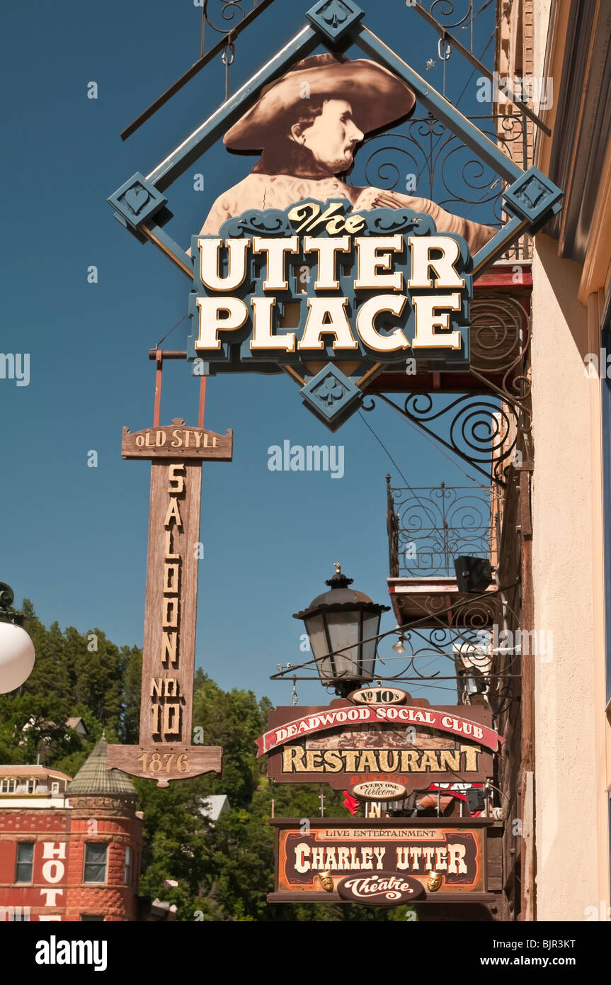 Street signs, Deadwood, South Dakota, USA Stock Photo - Alamy