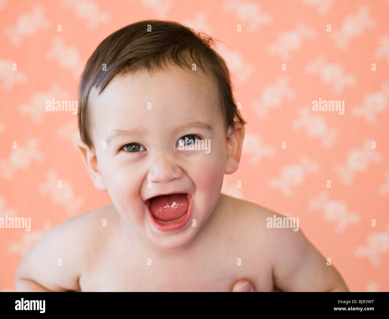 baby boy laughing Stock Photo - Alamy