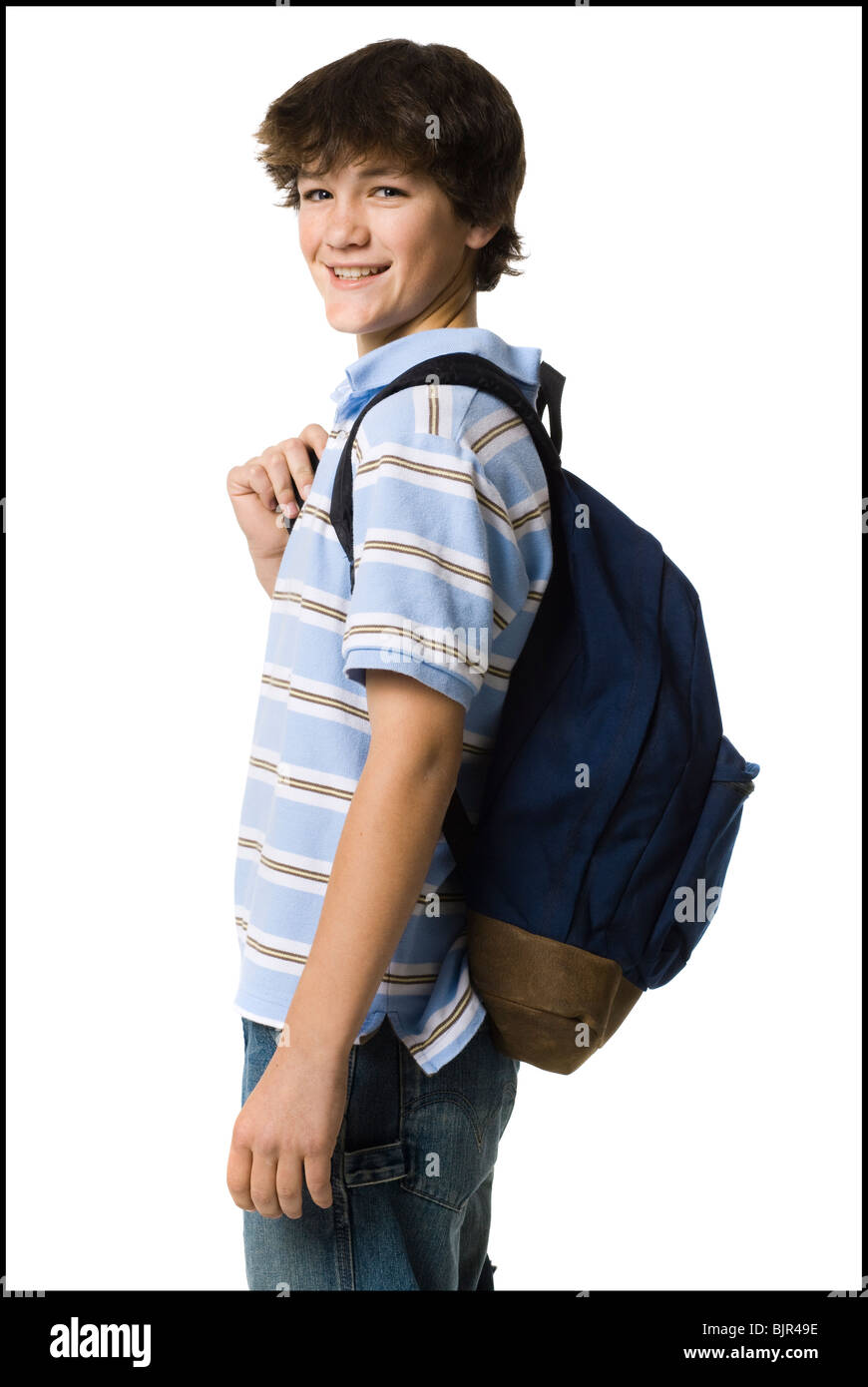 boy with a backpack Stock Photo - Alamy