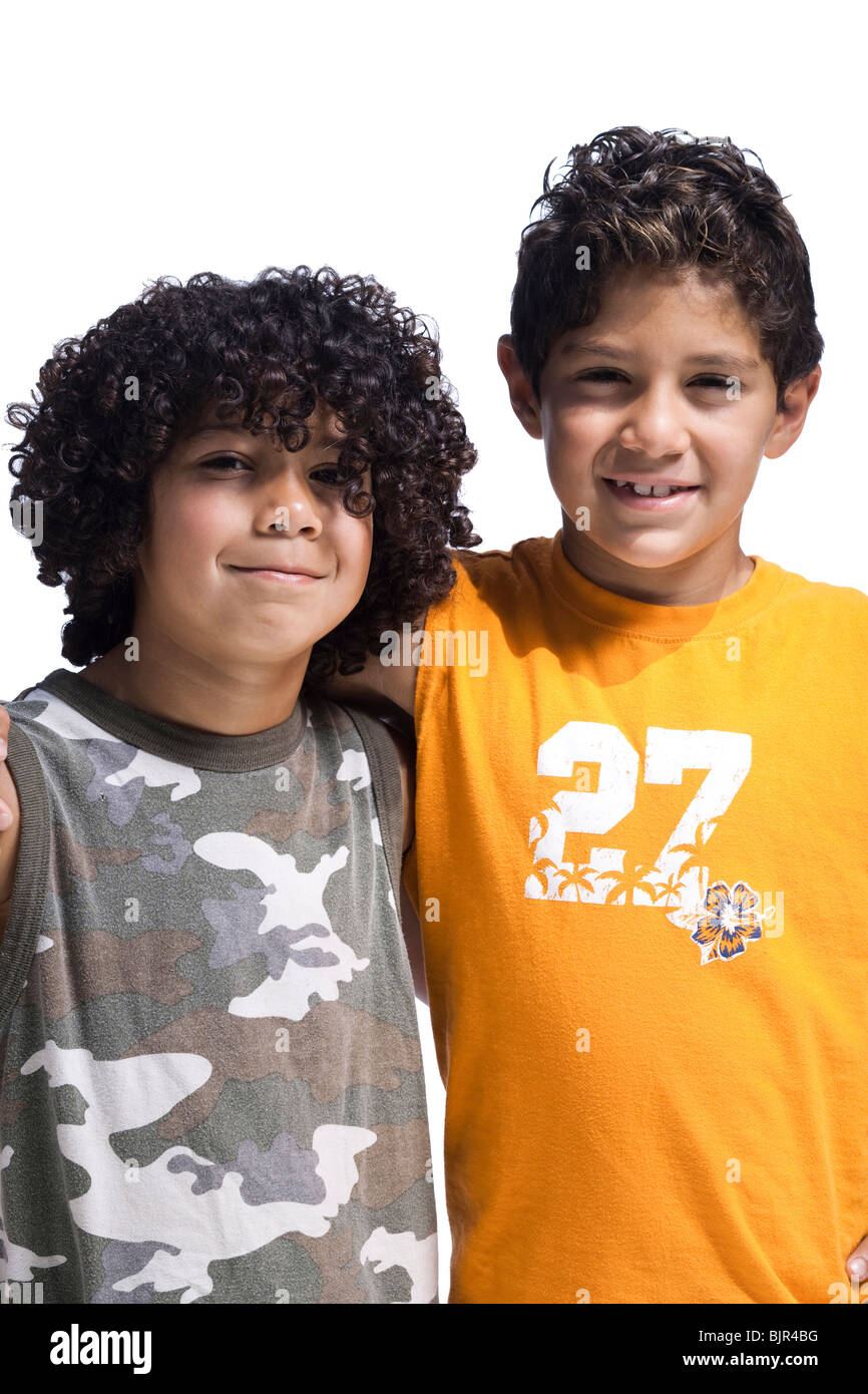 Two young boys stand hi-res stock photography and images - Alamy