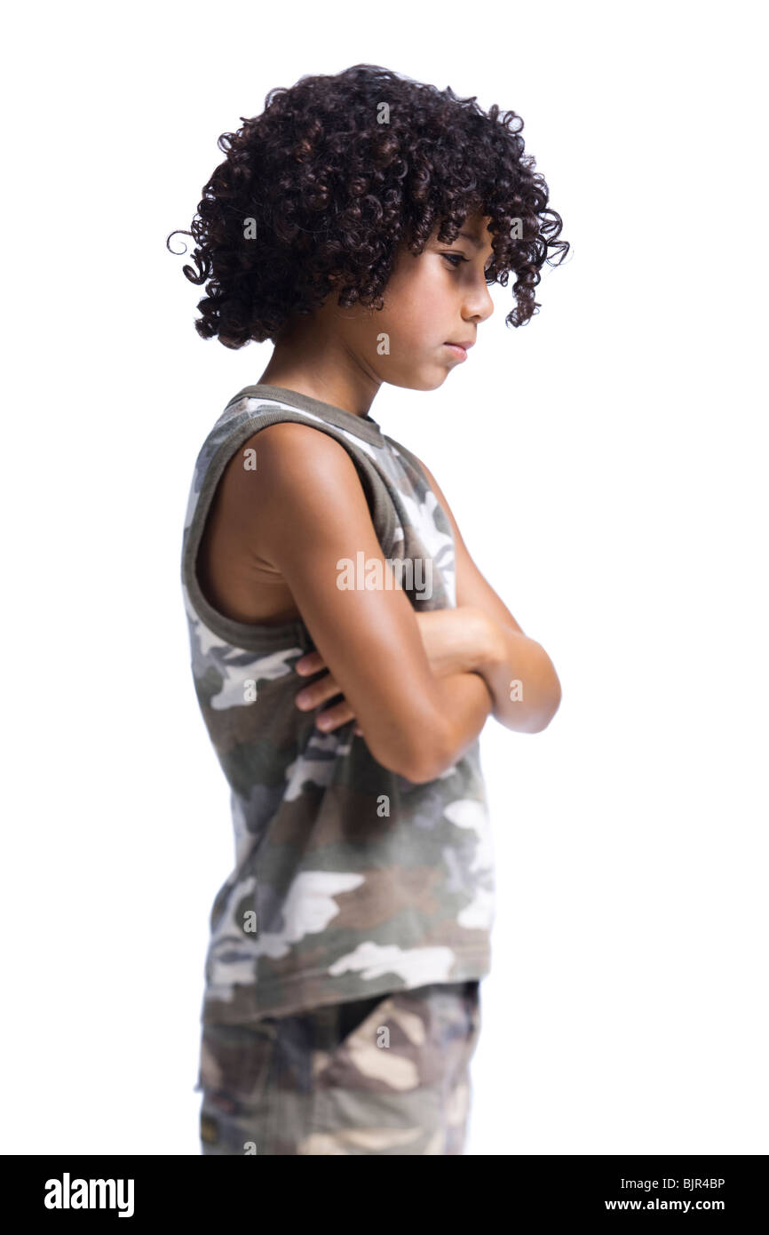 Kid standing side view cut out hi-res stock photography and images - Alamy