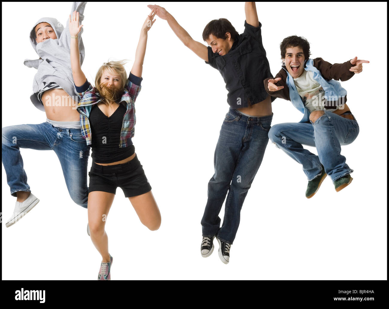young people jumping in the air Stock Photo - Alamy
