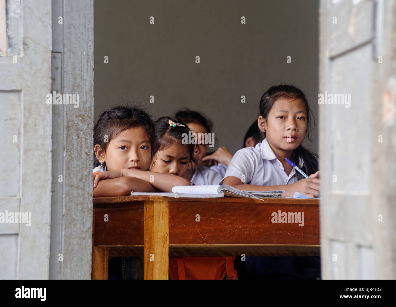 Lao School Children Stock Photo - Alamy