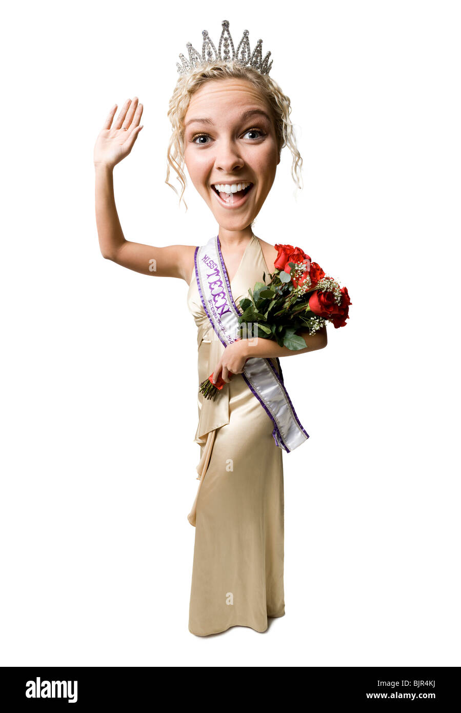 pageant winner with big head Stock Photo - Alamy